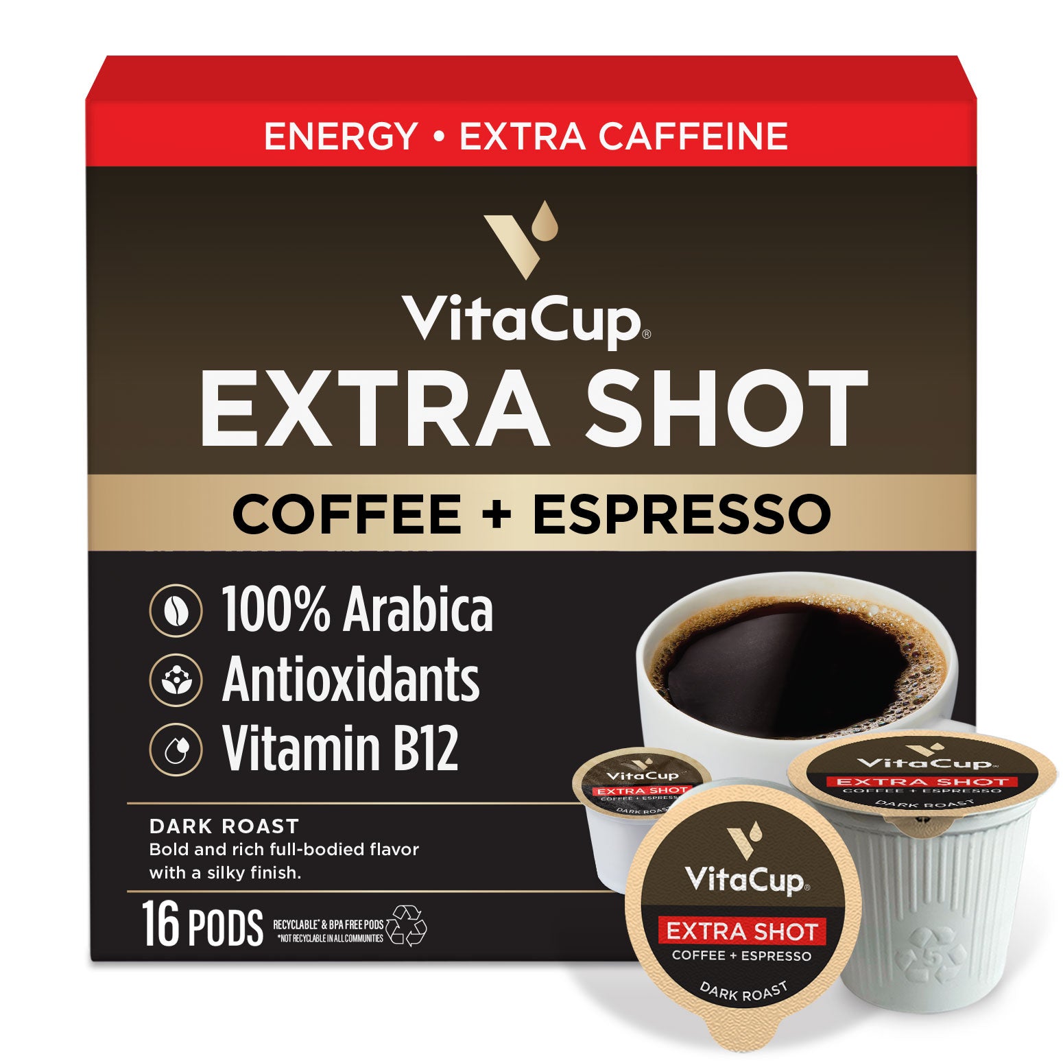 Extra Shot Coffee Pods – VitaCup