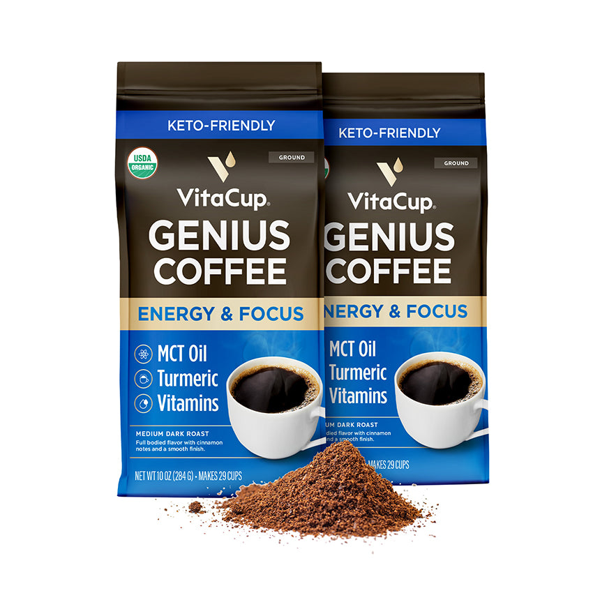 VitaCup Genius Blend Infused Coffee with Bagged Grounds for Drip Brewing